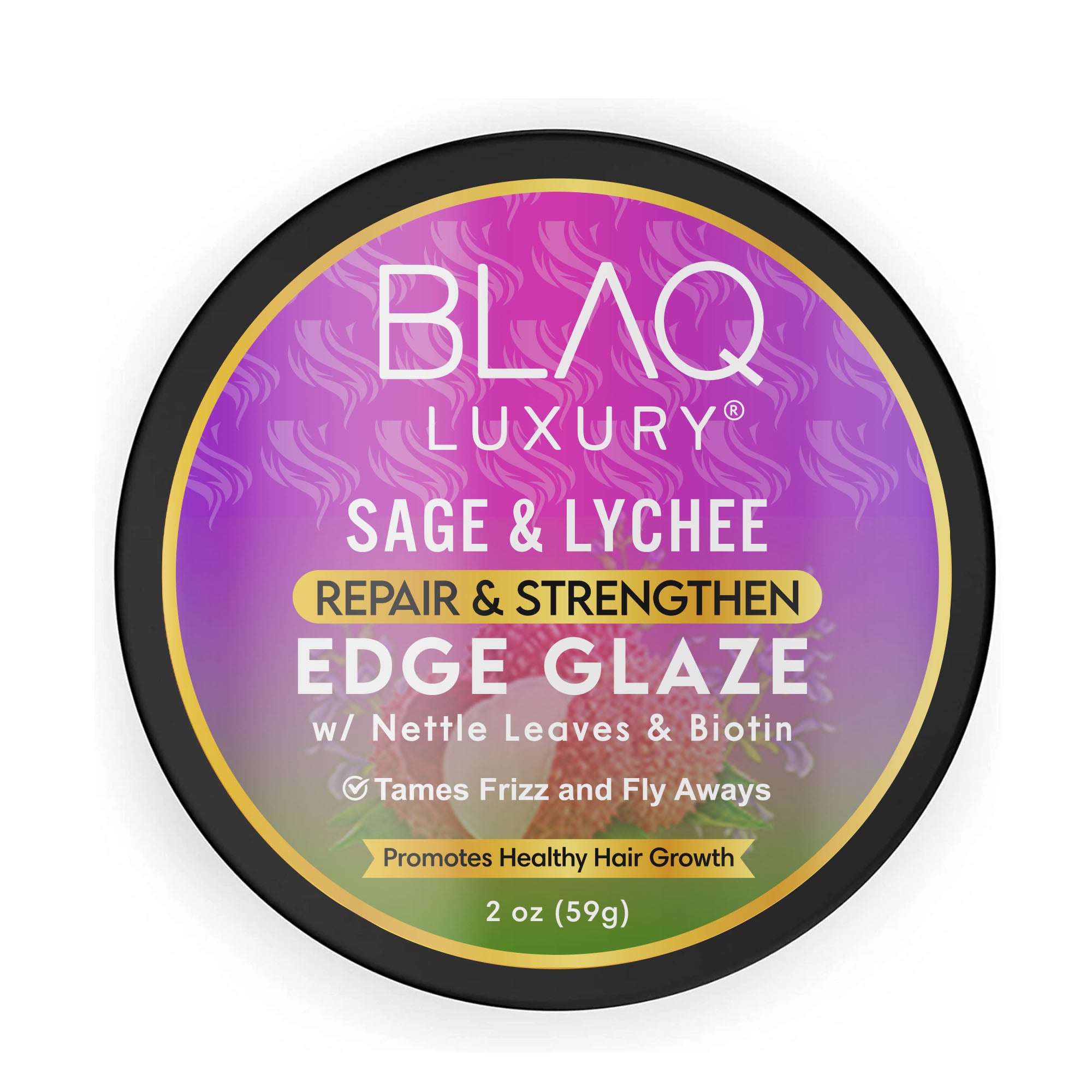 Sage & Lychee Edge Glaze | Conditions & Smoothes Frizzy Hair – Blaq ...